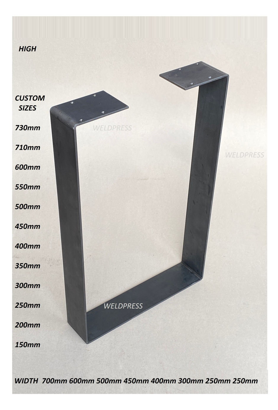 Weldpress Metal Fabrication - Table Legs - Shelf Brackets – WeldPress